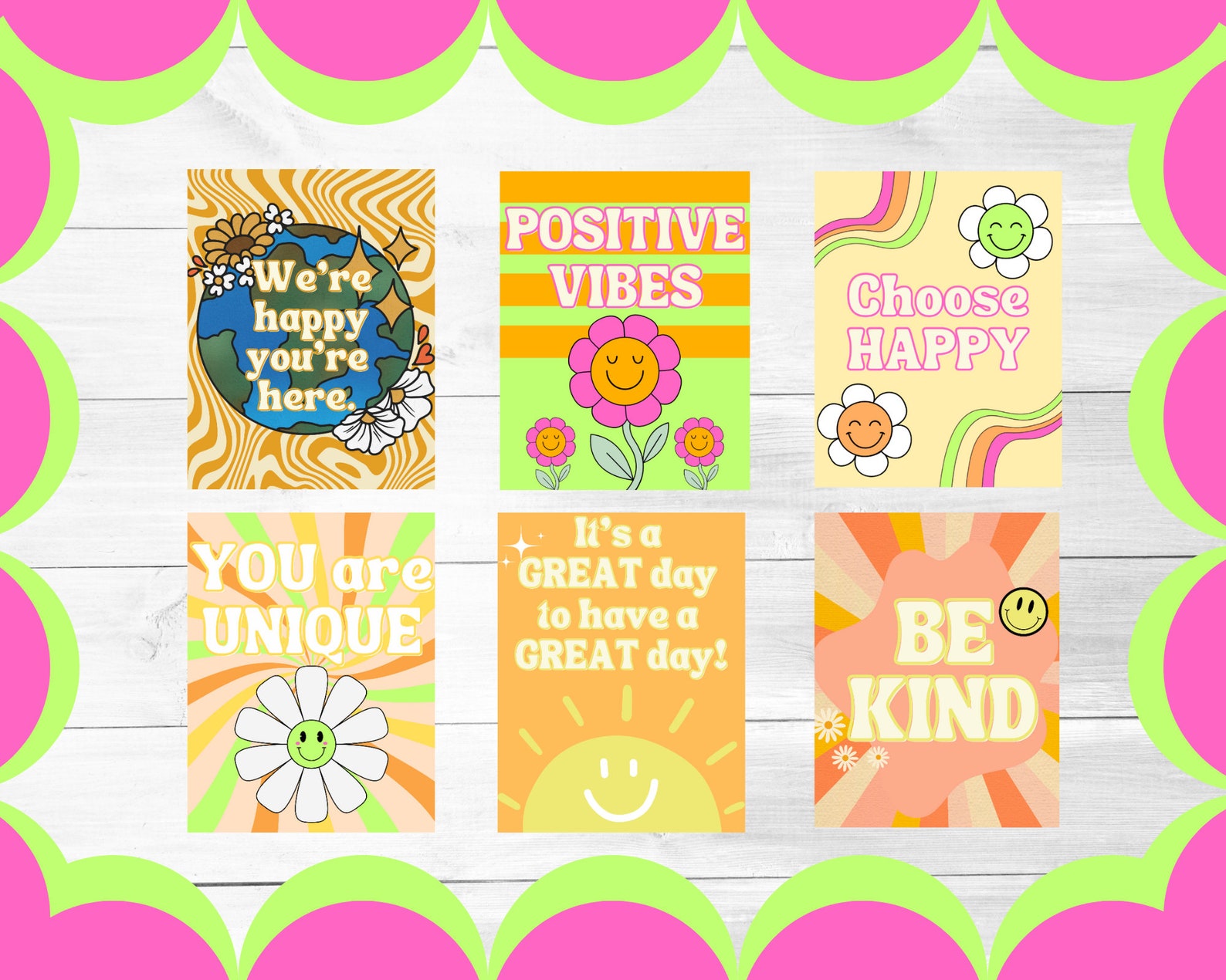 GROOVY Classroom Poster Pack - Etsy