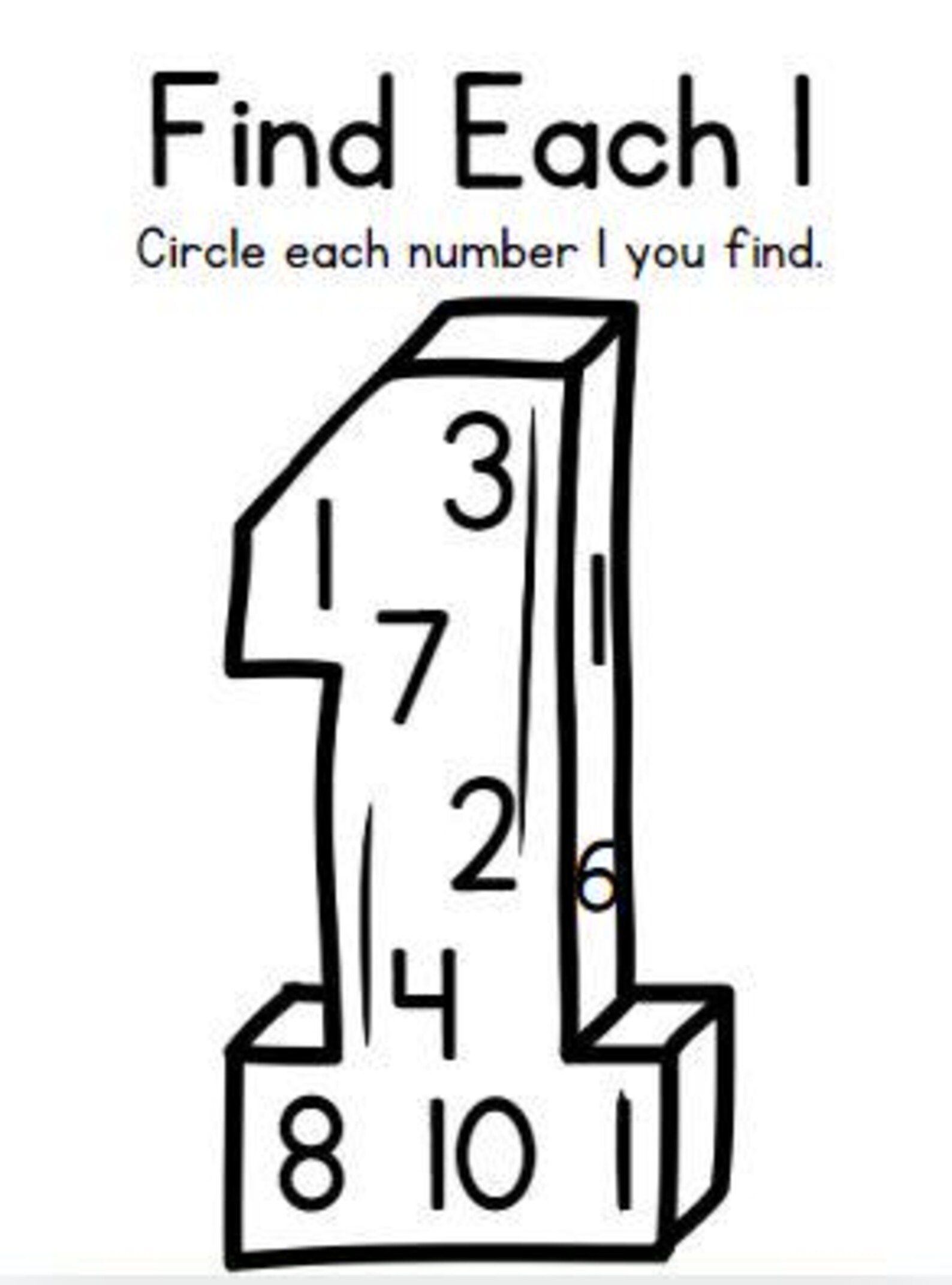 Number Practice Printable Book numbers 1-10 - Etsy