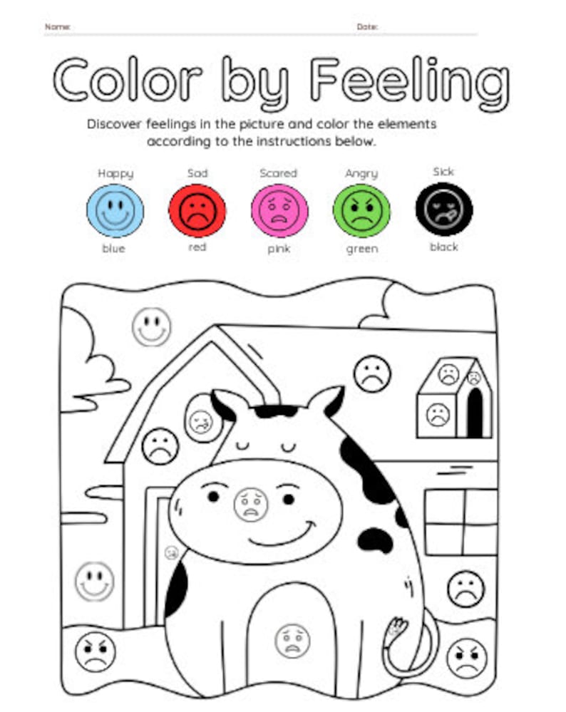 Color by Emotion Pack 1 - Etsy