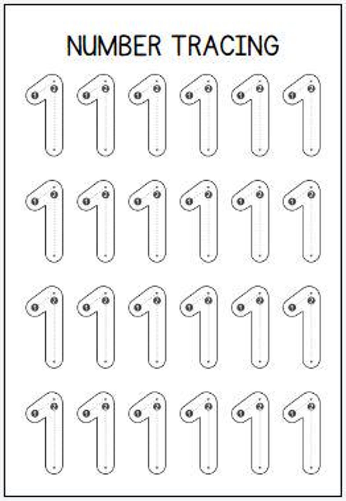 Number Practice Printable Book (numbers 1-10) - Etsy