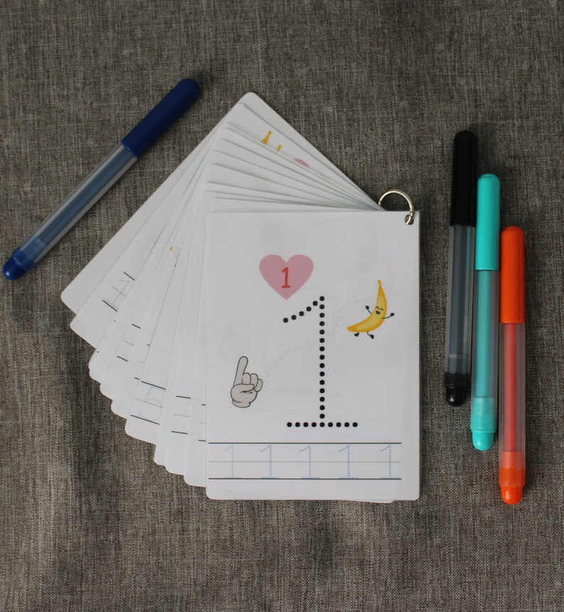 Numbers Tracing Deck. Trace the Number. Learn Handwriting Preschooler ...