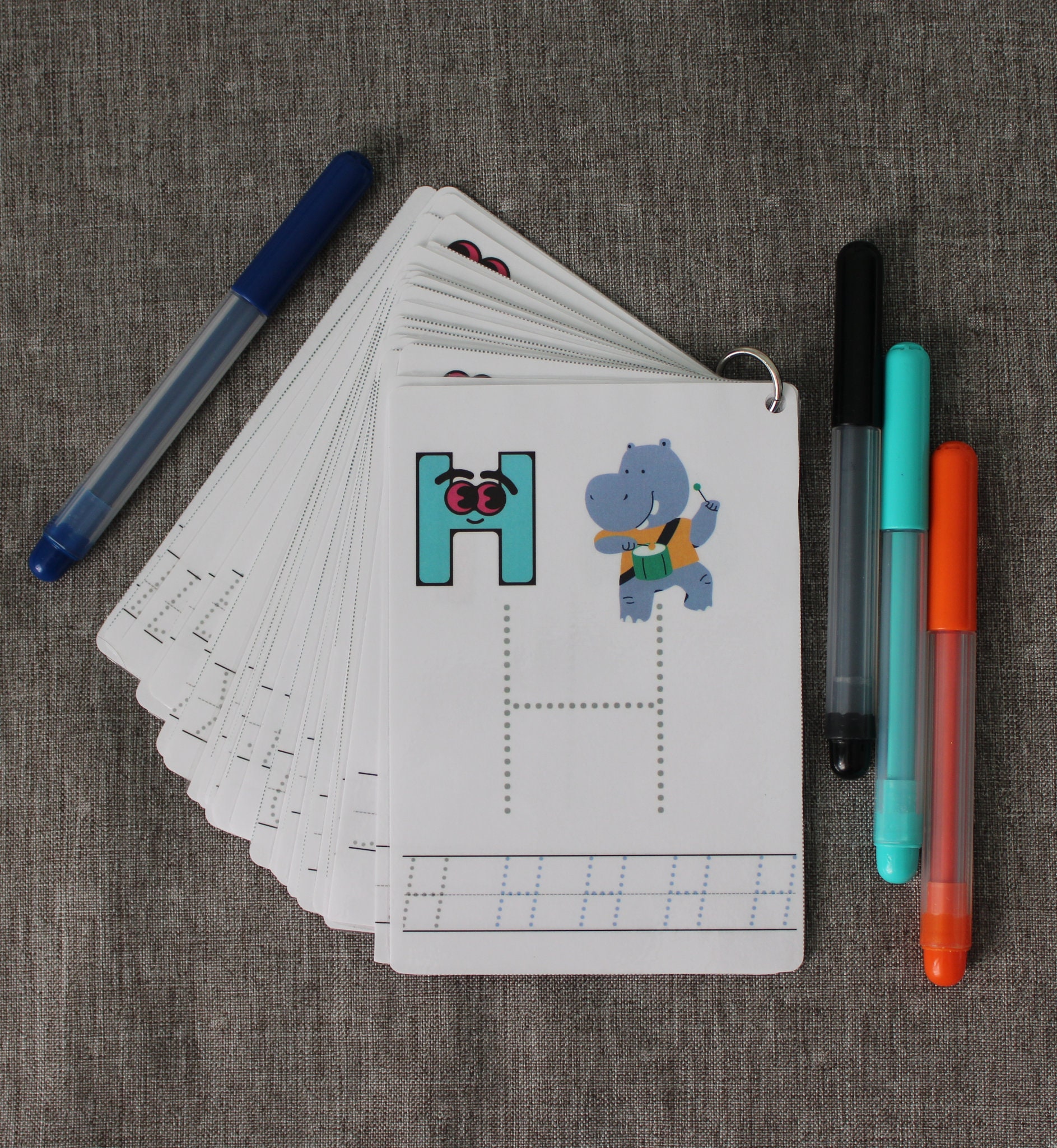 Alphabet Tracing Deck. Trace the Letter. Learn Handwriting Preschooler ...