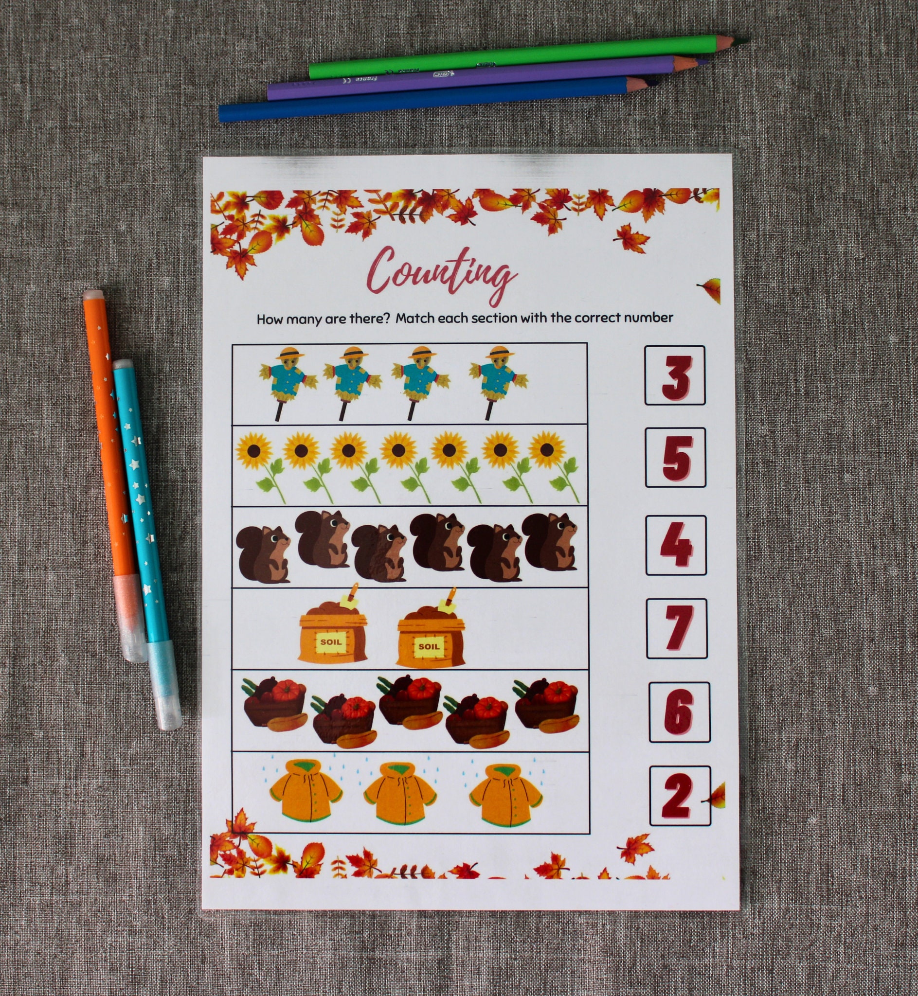 Hello Autumn Learning Worksheet. Fall Season Theme. Activity ...