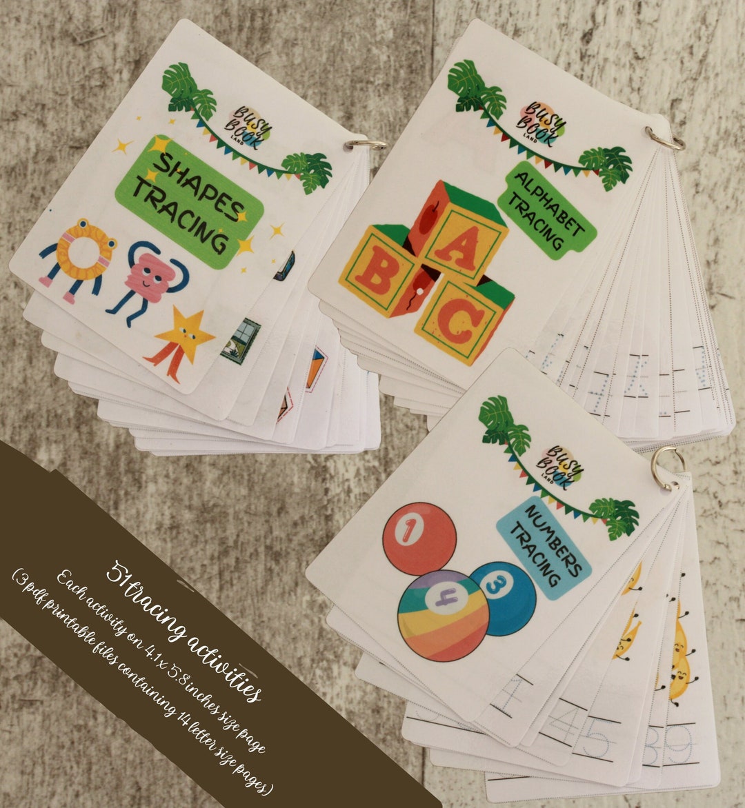 Bundle Tracing Letters, Numbers, Shapes Decks. Learn Handwriting ...