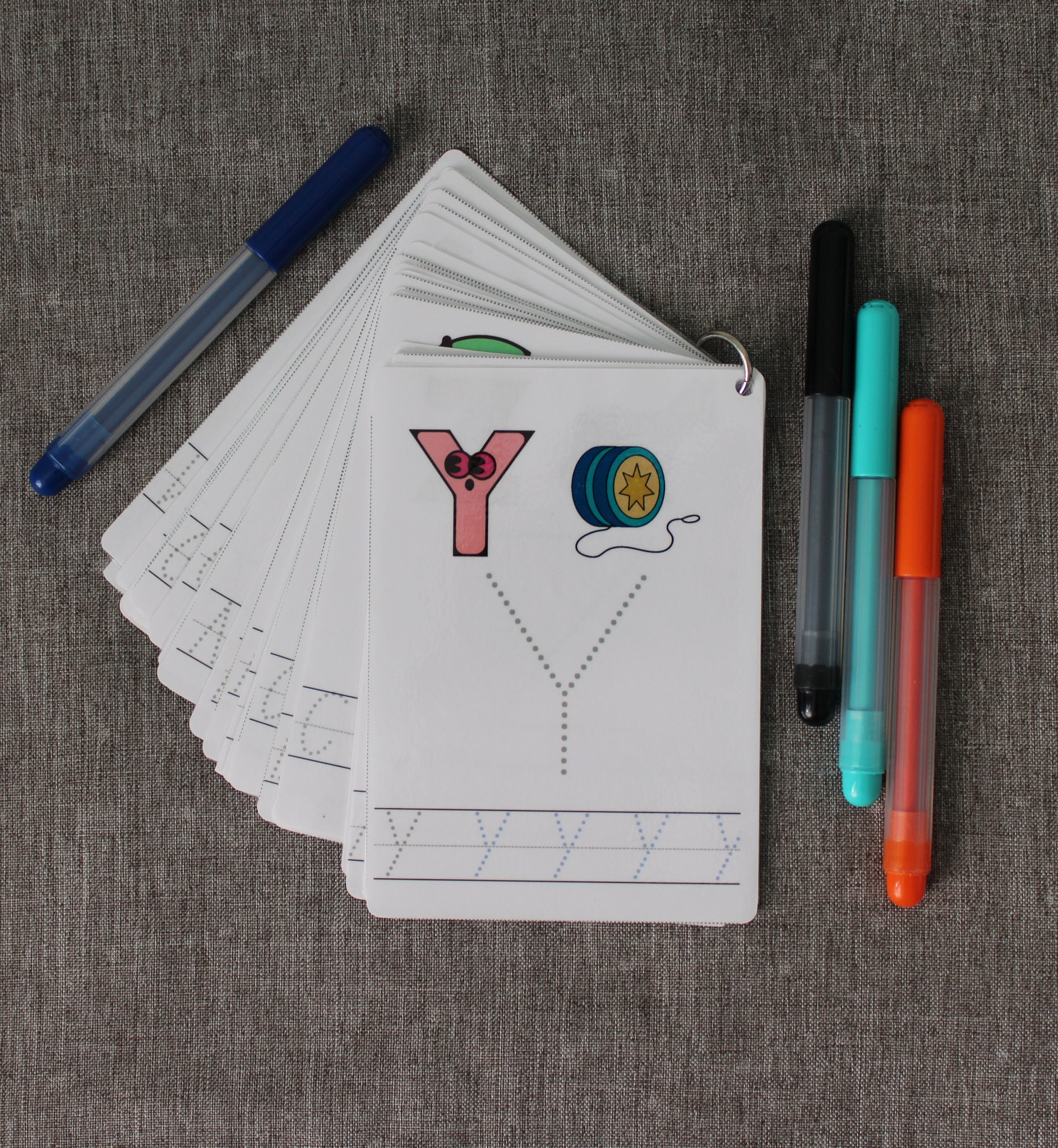 Alphabet Tracing Deck. Trace the Letter. Learn Handwriting Preschooler ...