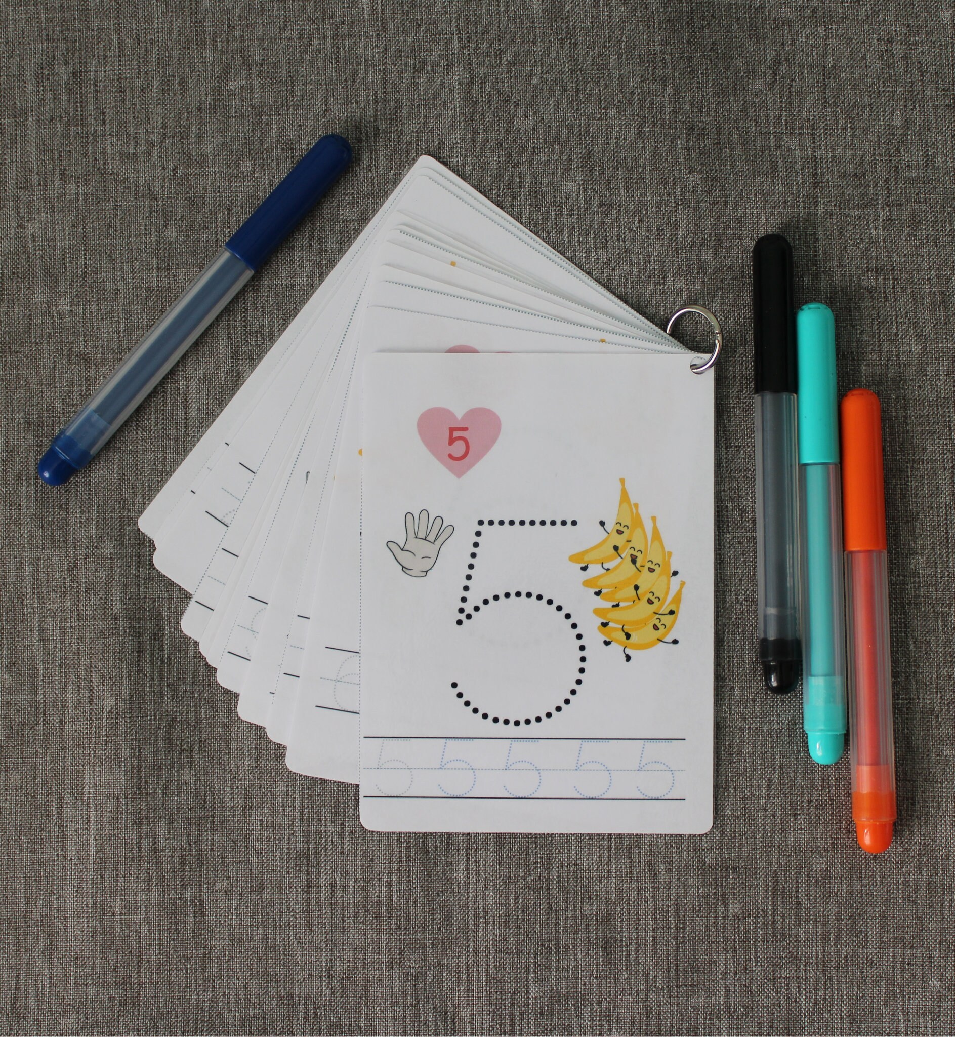 Numbers Tracing Deck. Trace the Number. Learn Handwriting Preschooler. Long Rides Cards. Digital ...