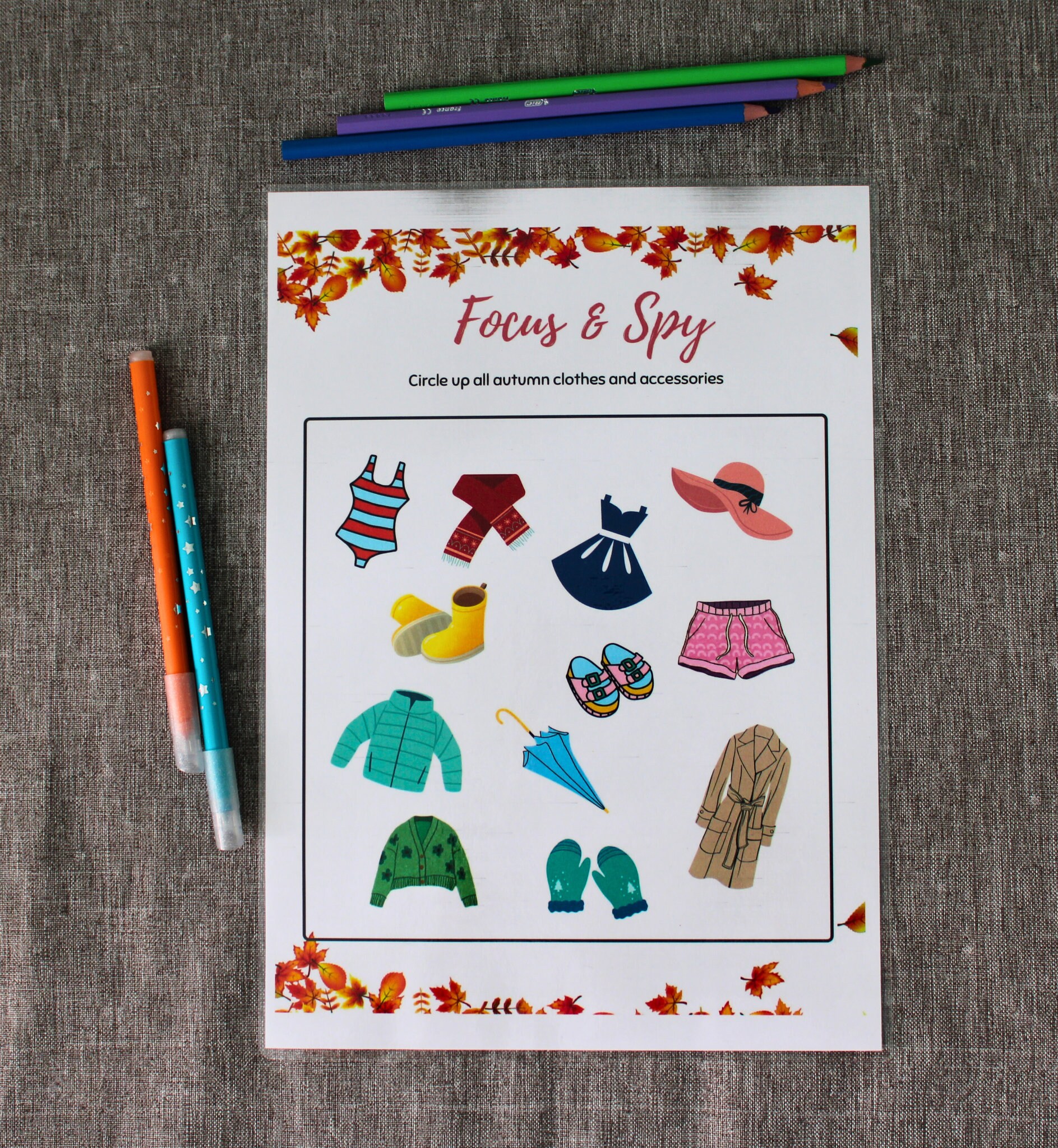 Hello Autumn Learning Worksheet. Fall Season Theme. Activity ...