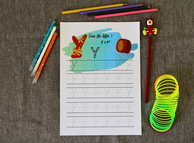 Alphabet Tracing Worksheets. Trace the Letter. Learn Handwriting ...