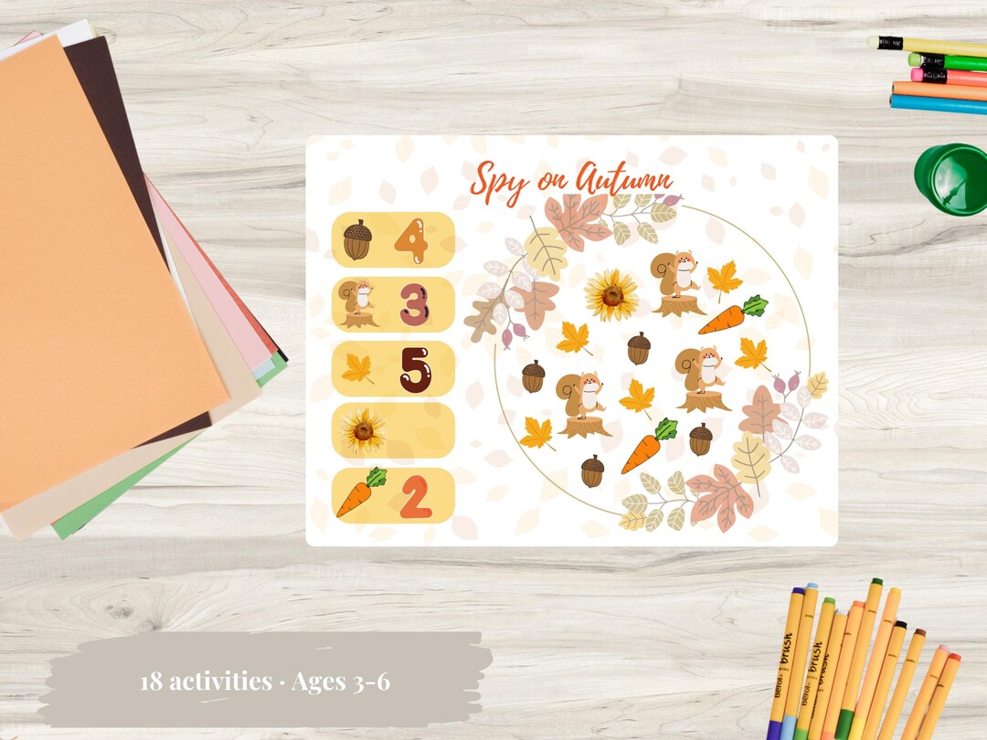 Autumn Busy Book | 18 Printable Activities for Kids | Fall Learning ...