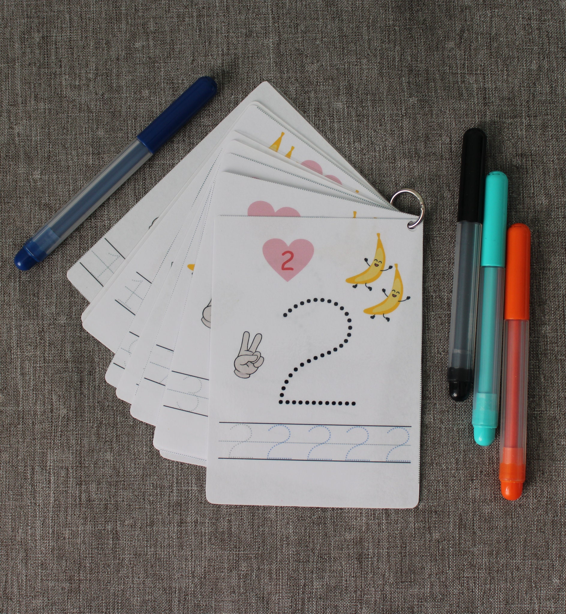 Numbers Tracing Deck. Trace the Number. Learn Handwriting Preschooler. Long Rides Cards. Digital ...