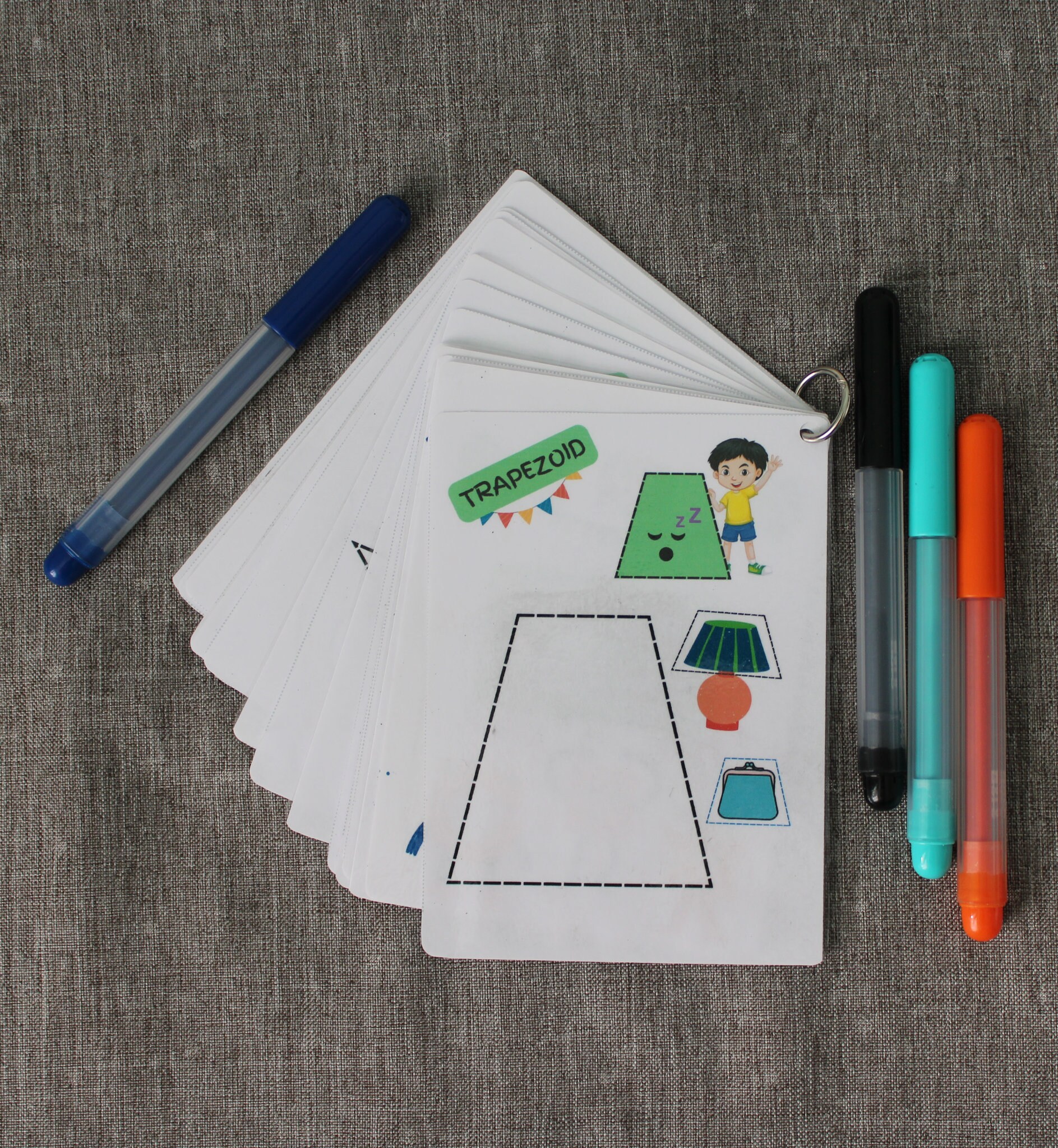 Shapes Tracing Deck. Trace the Shape. Learn Handwriting Preschooler. Long Rides Cards. Digital ...