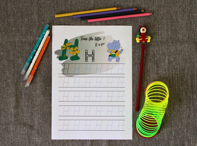 Alphabet Tracing Worksheets. Trace the Letter. Learn Handwriting ...