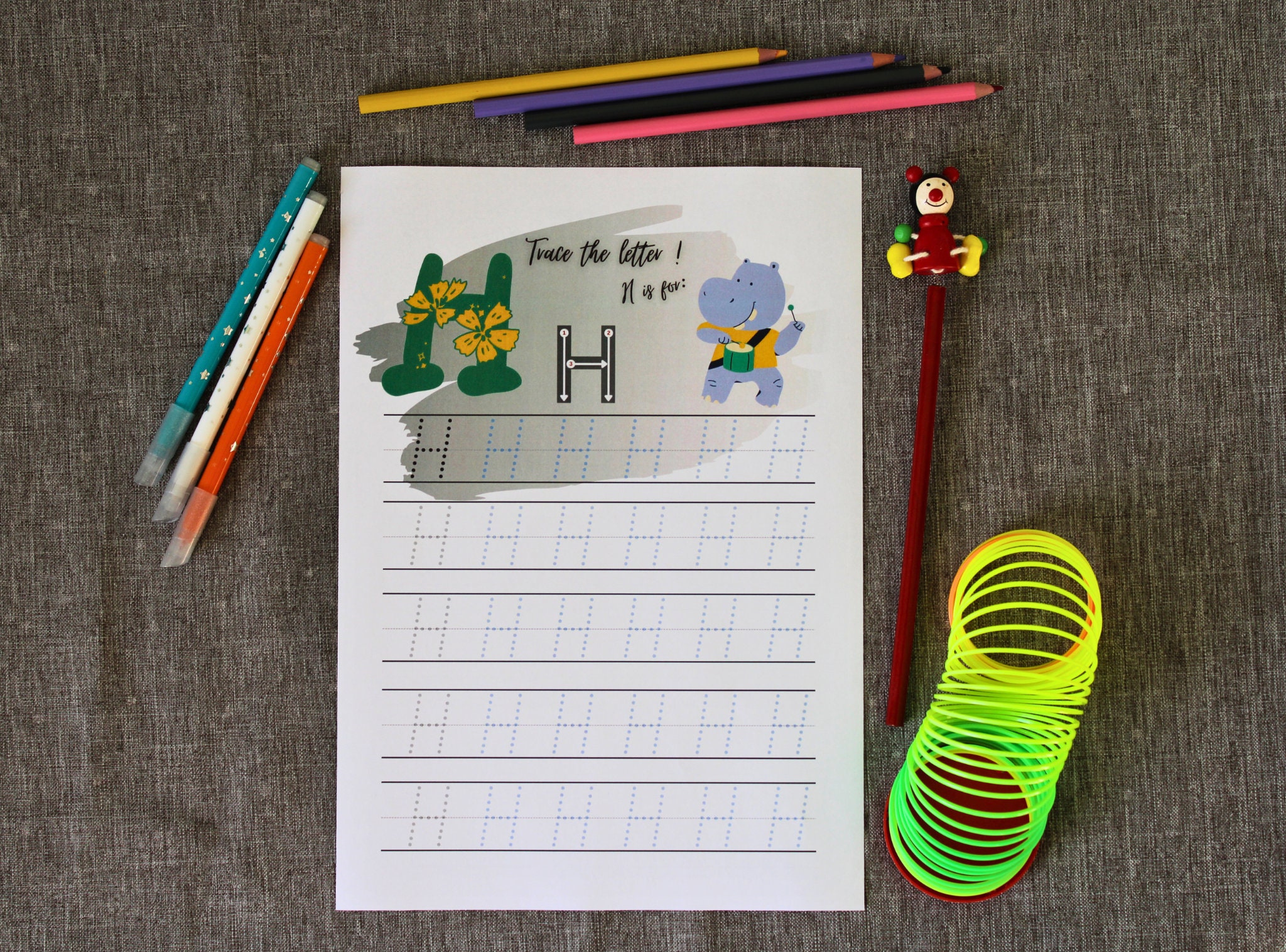 Alphabet Tracing Worksheets. Trace the Letter. Learn Handwriting ...