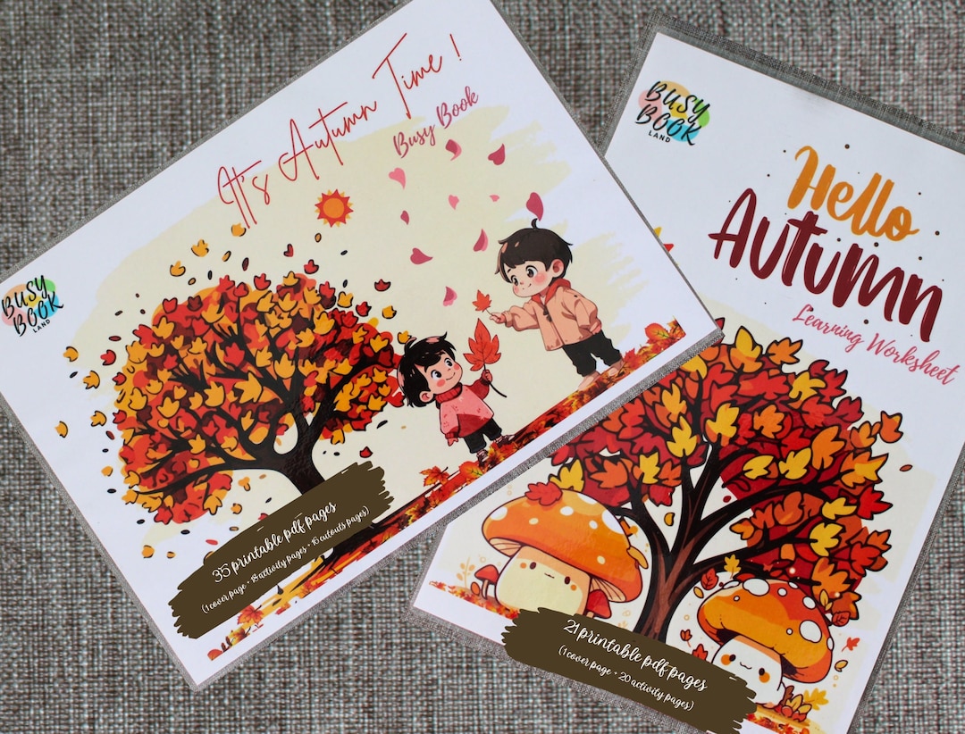 Bundle It's Autumn Time Busy Book & Hello Autumn Learning Worksheet ...
