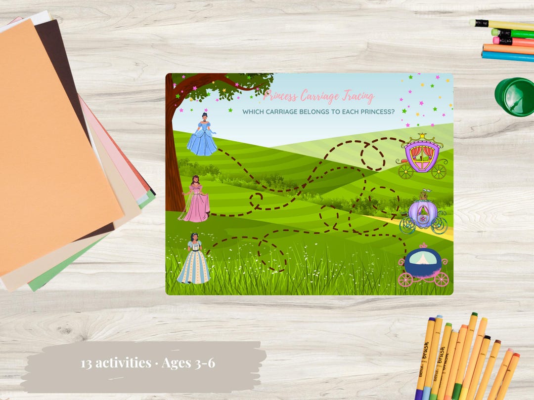 Princess Magic Adventures Busy Book | 13 Printable Activities for Girls ...