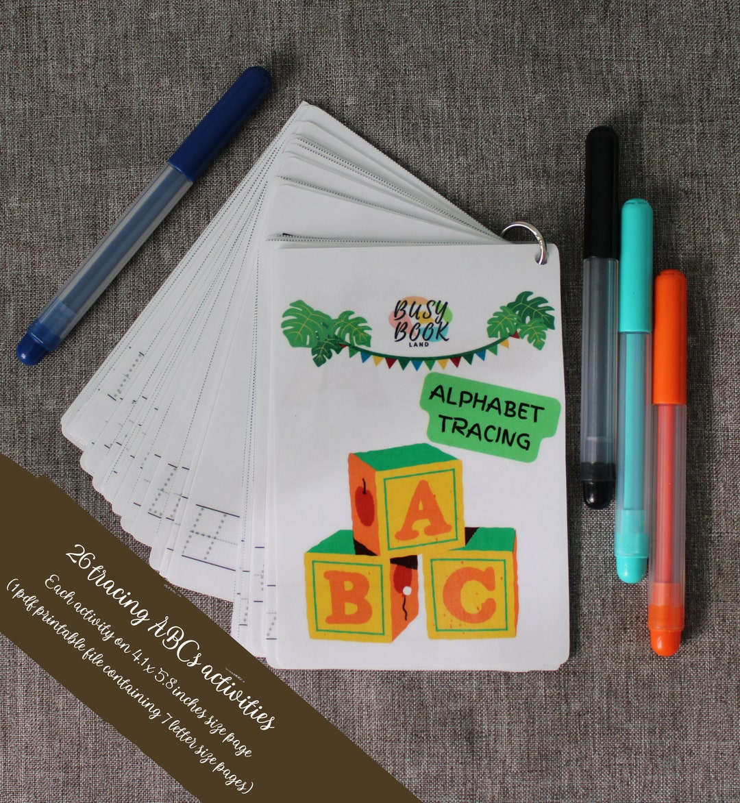 Alphabet Tracing Deck. Trace the Letter. Learn Handwriting Preschooler ...