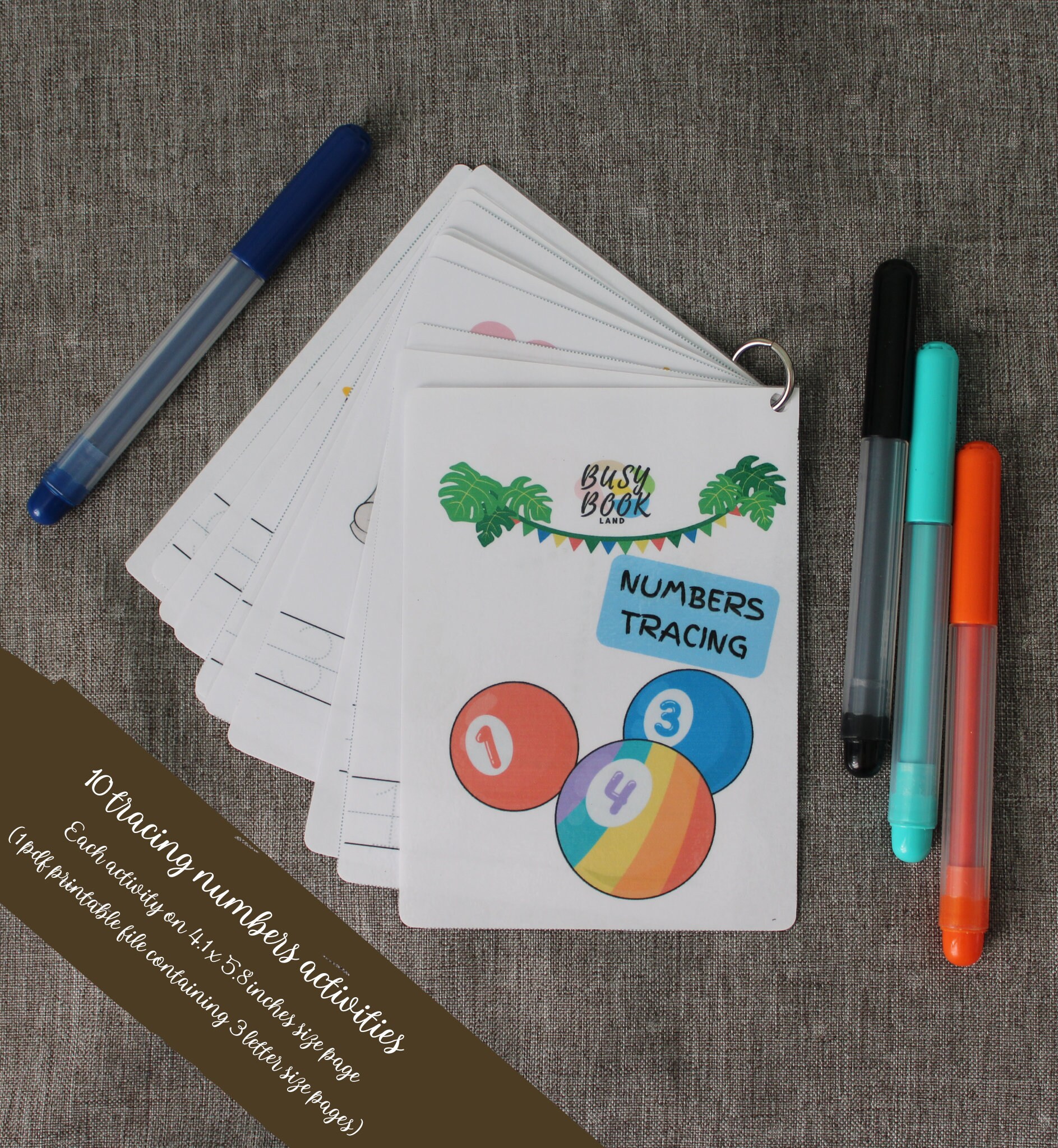 Numbers Tracing Deck. Trace the Number. Learn Handwriting Preschooler ...