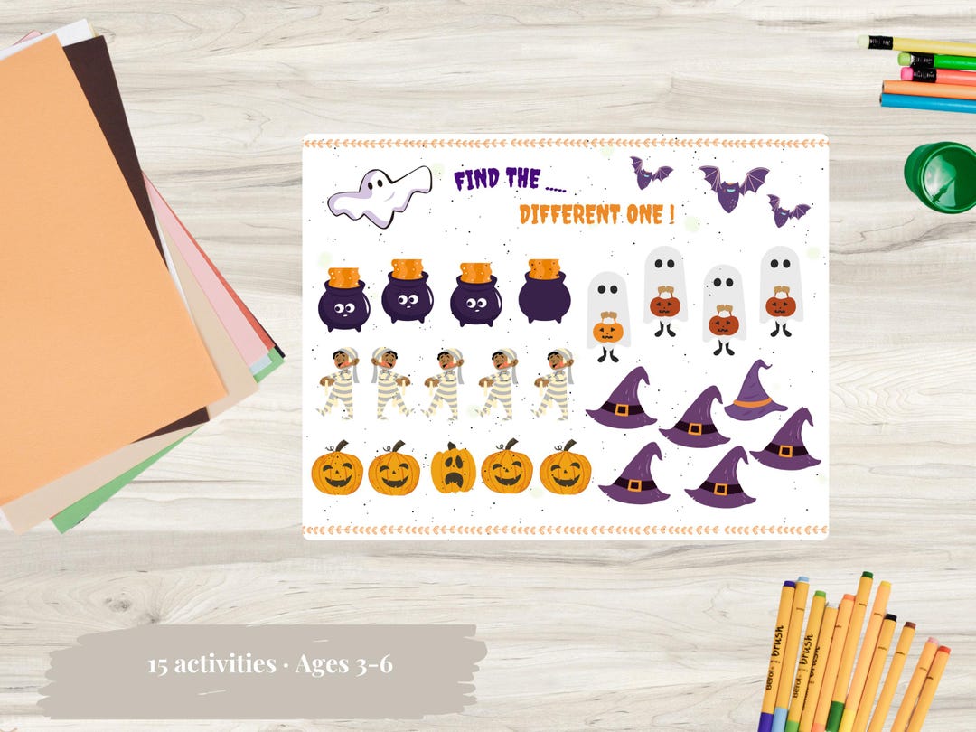 Halloween Party Busy Book | 15 Printable Activities for Kids | Spooky ...