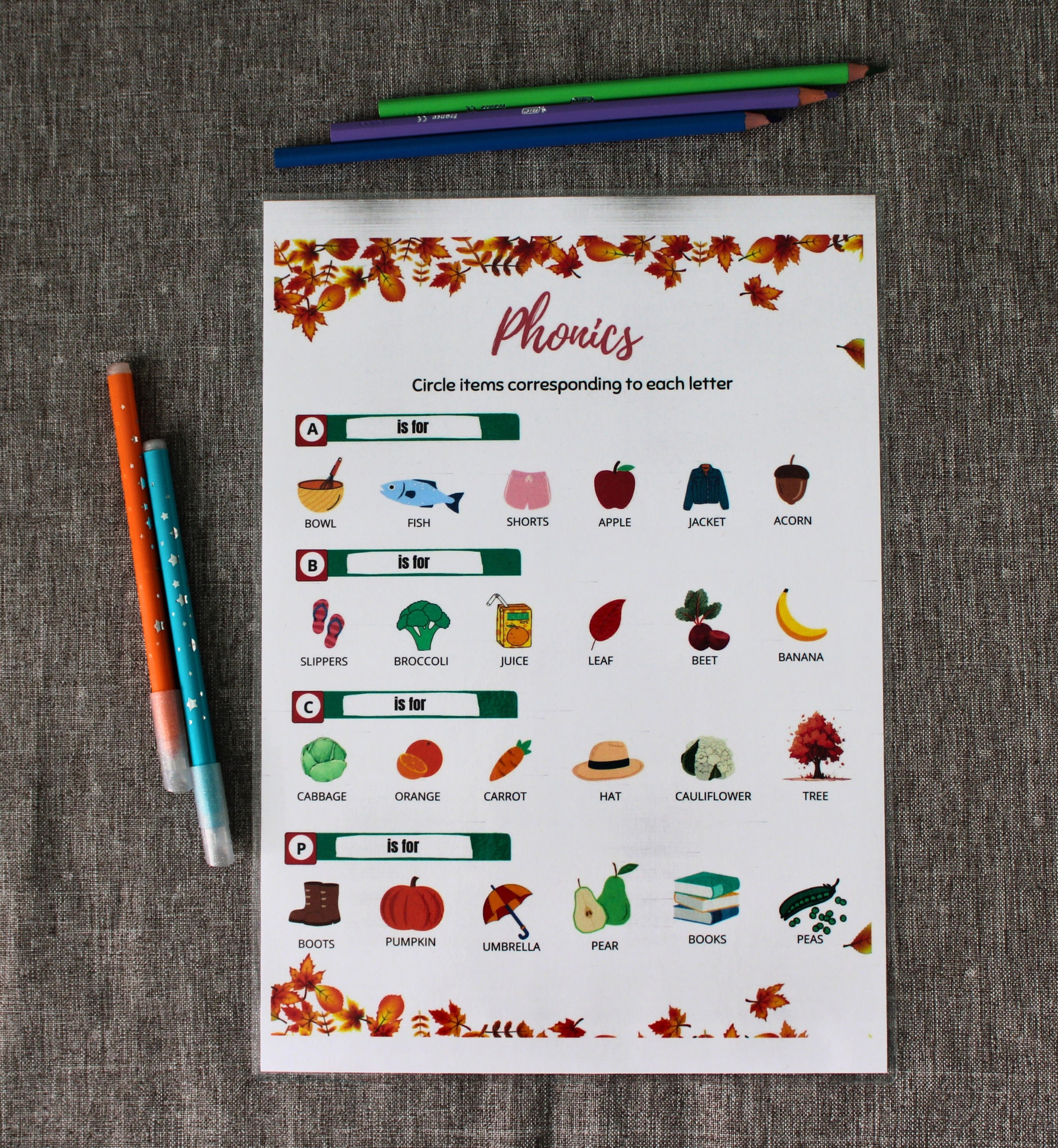 Hello Autumn Learning Worksheet. Fall Season Theme. Activity ...