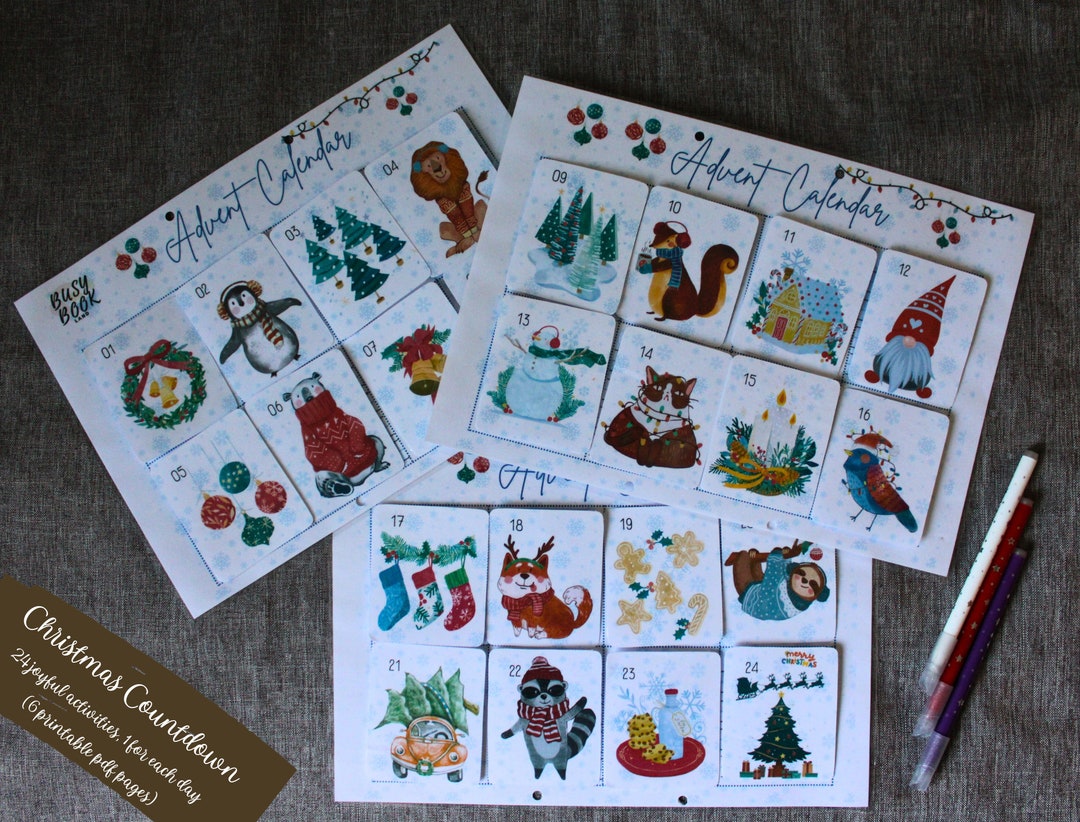 Advent Printable Calendar. Christmas Countdown. December Joyful ...
