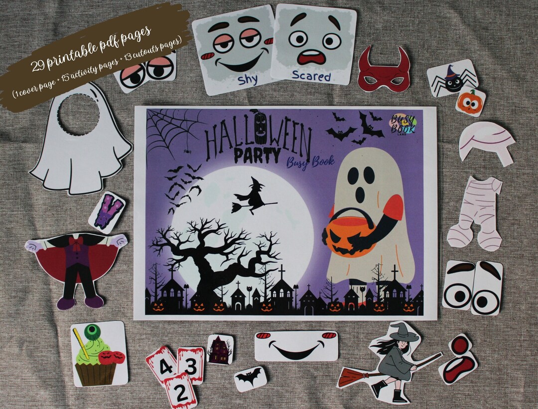 Learning Busy Book #5. Halloween Party. Fall Season Fun. Autumn ...