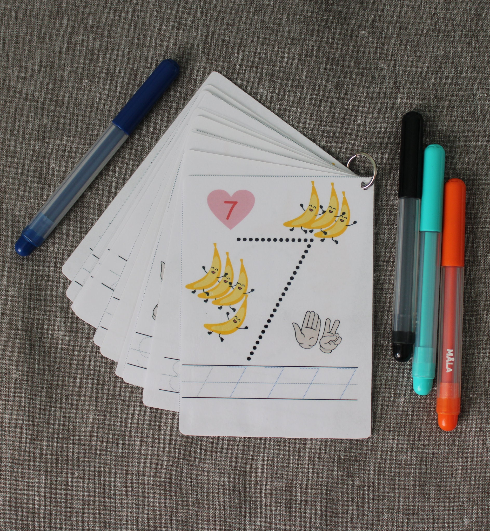 Numbers Tracing Deck. Trace the Number. Learn Handwriting Preschooler ...
