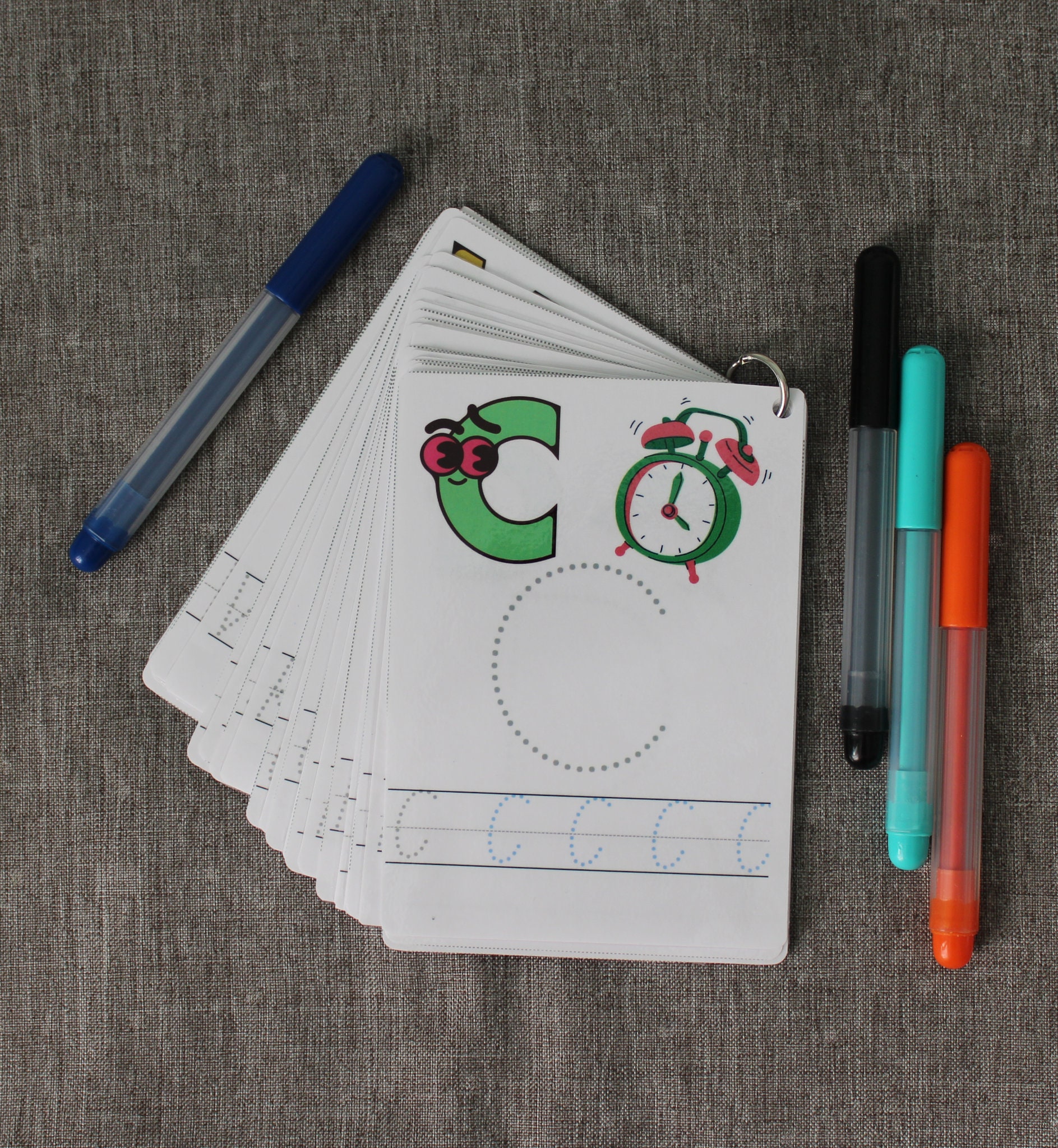 Alphabet Tracing Deck. Trace the Letter. Learn Handwriting Preschooler ...