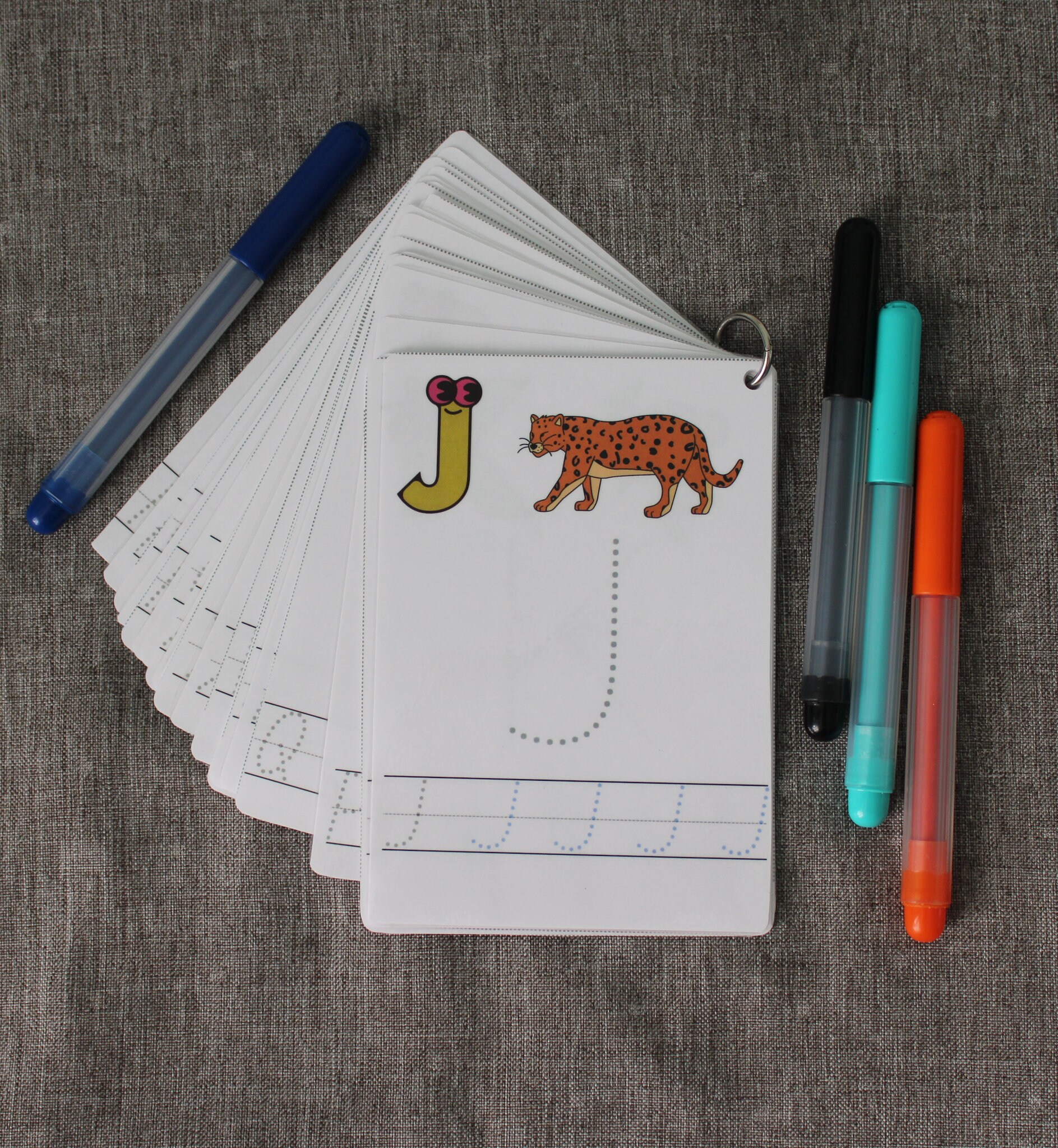 Alphabet Tracing Deck. Trace the Letter. Learn Handwriting Preschooler ...
