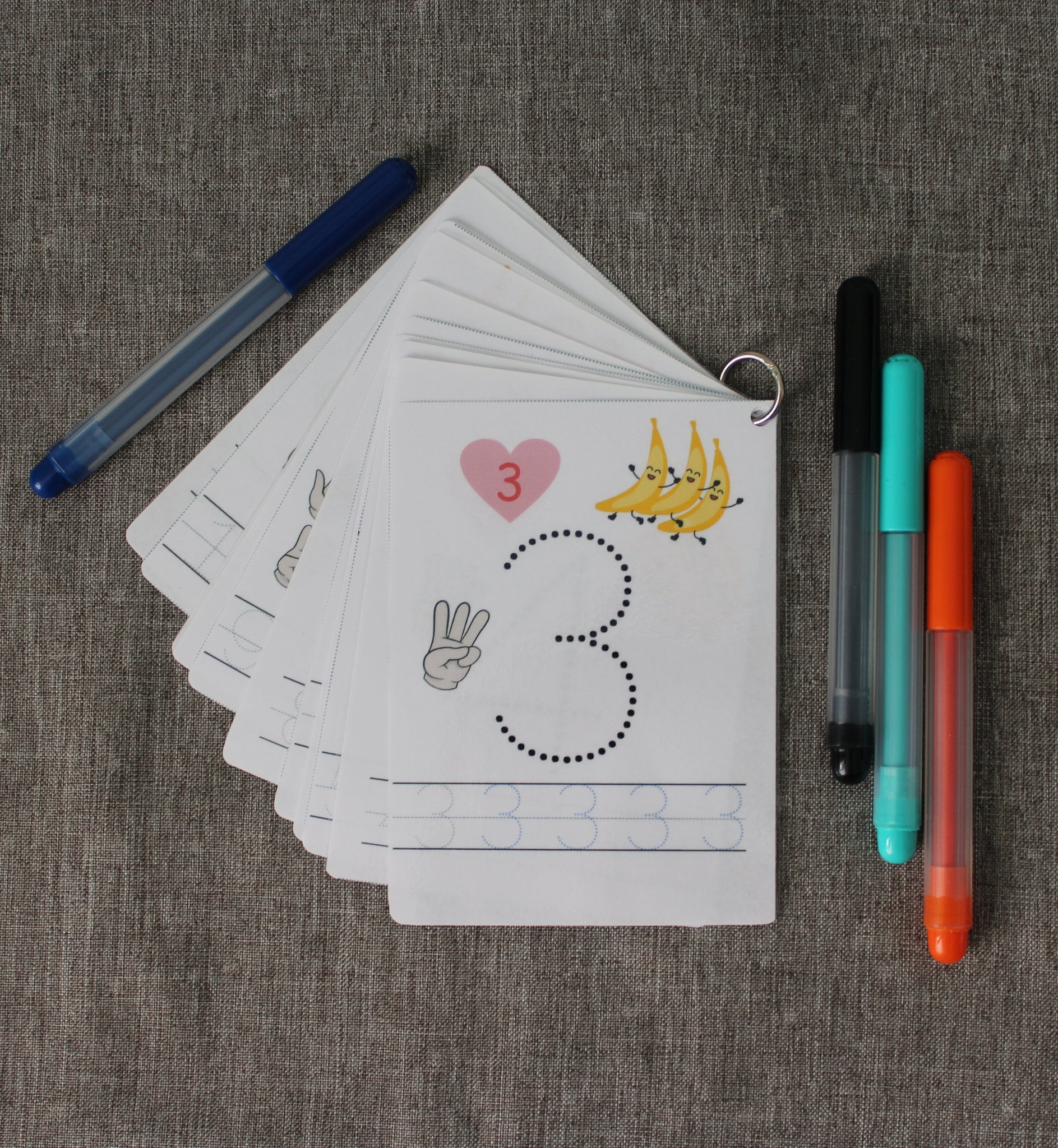 Numbers Tracing Deck. Trace the Number. Learn Handwriting Preschooler ...