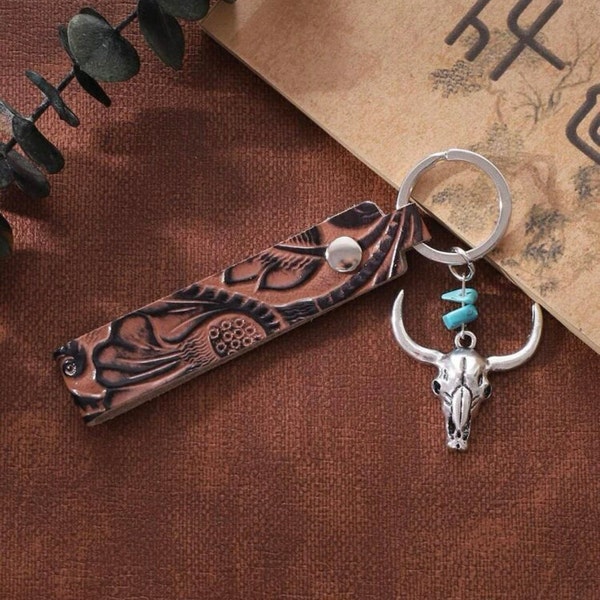 Western Keychain - Etsy