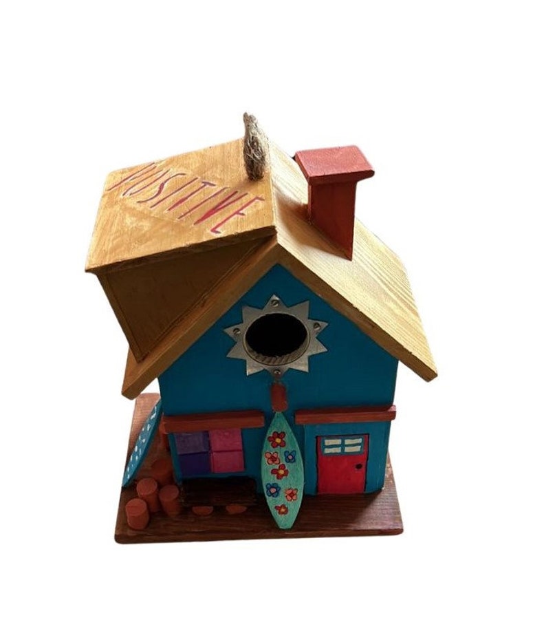 Beach Bum Bird Home Quirky Surf Shack Garden Decoration - Etsy