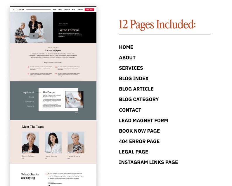 Showit Website Template: Corporate Style Design (instant Download) - Etsy