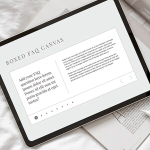 FAQ Showit Template, Premium Showit Website Template, FAQ Add-on Canvas ...