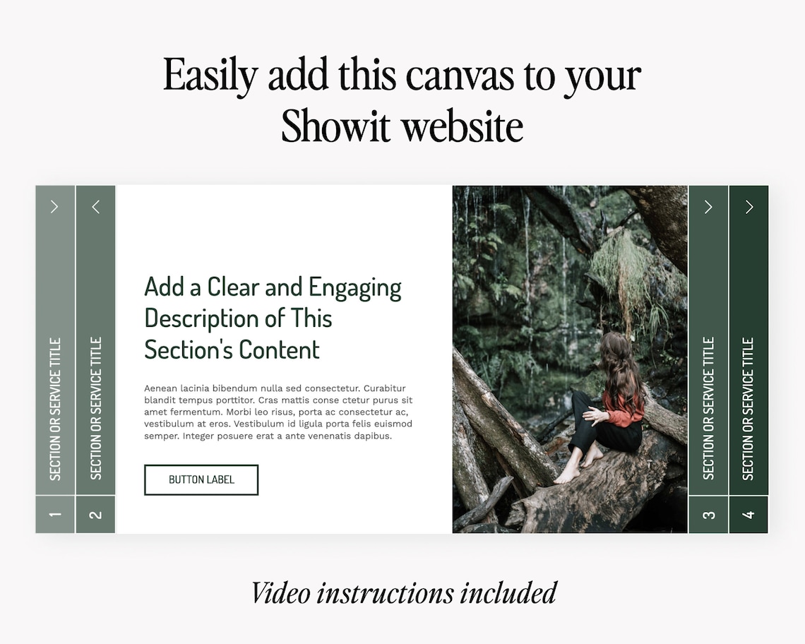 Accordion Showit Template, Premium Showit Website Template, Add-on Canvas, Showit Template for ...
