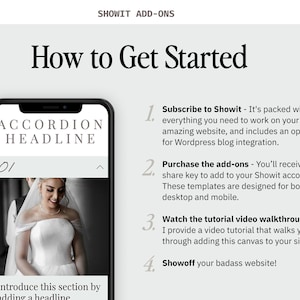 Image Accordion Showit Template, Premium Showit Website Template, Showit Template for ...