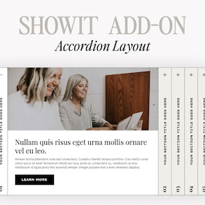 Accordion Showit Template: FAQ Add-on Canvas - Etsy