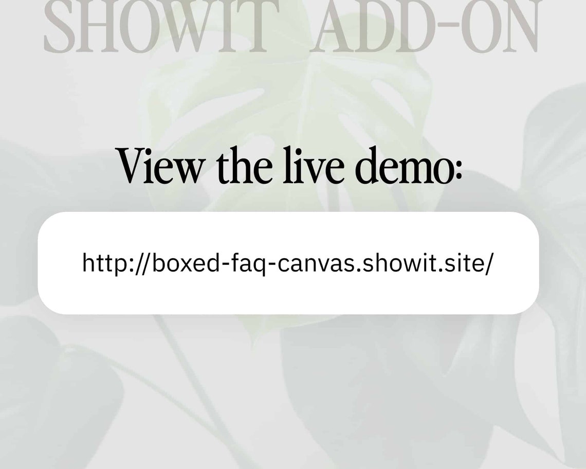 FAQ Showit Template, Premium Showit Website Template, FAQ Add-on Canvas ...