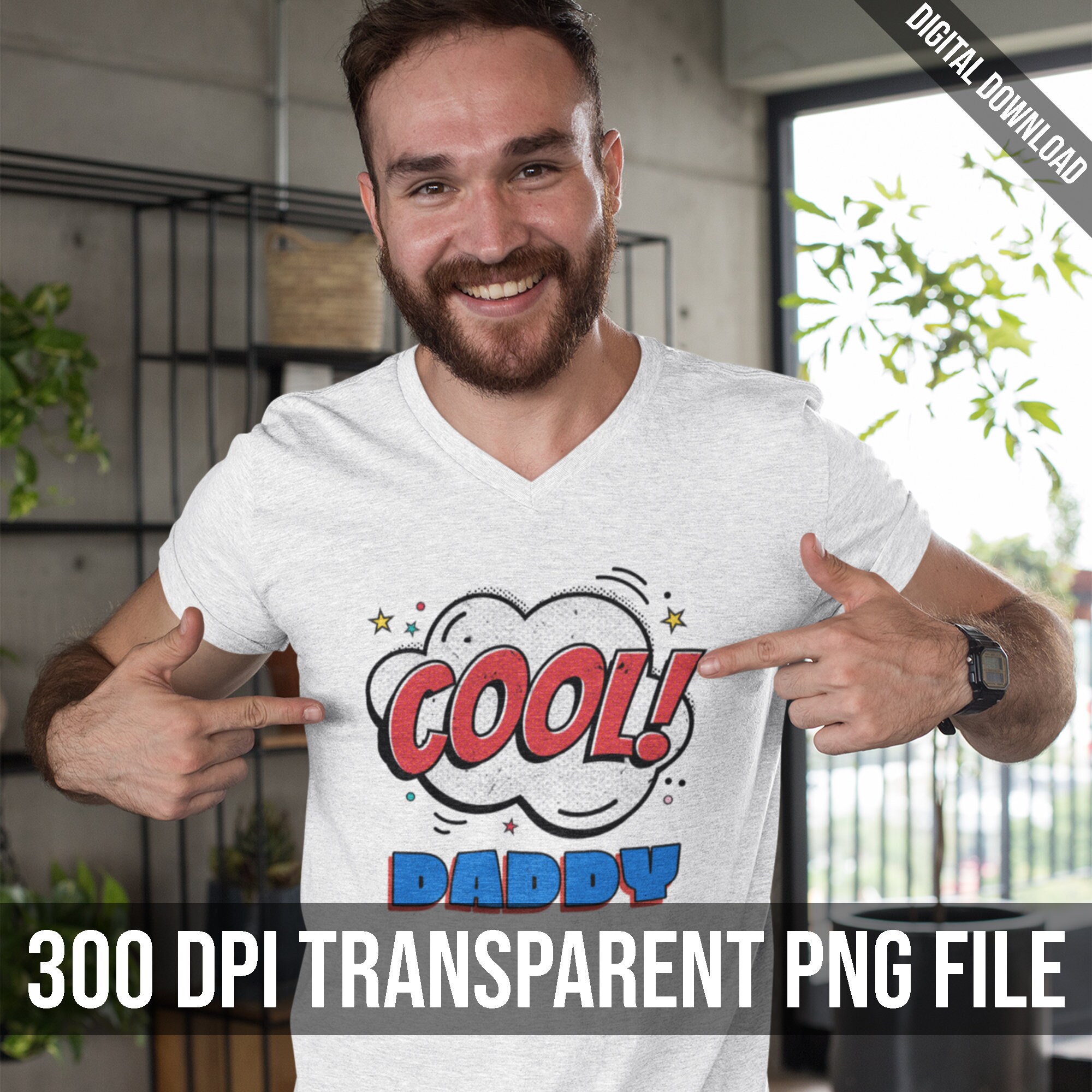 Cool Daddy Shirt PNG, Fathers Day PNG Files, Sublimation PNG Designs ...