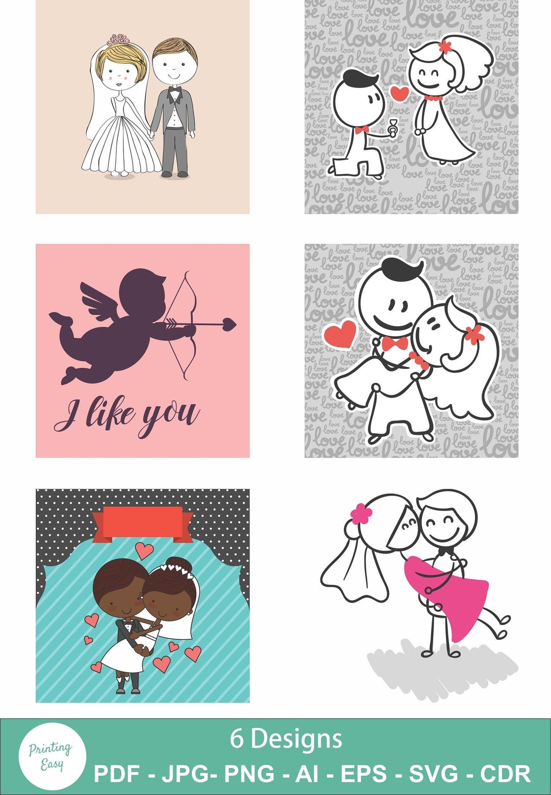 Wedding Designs | Couple Designs | Marriage - Etsy