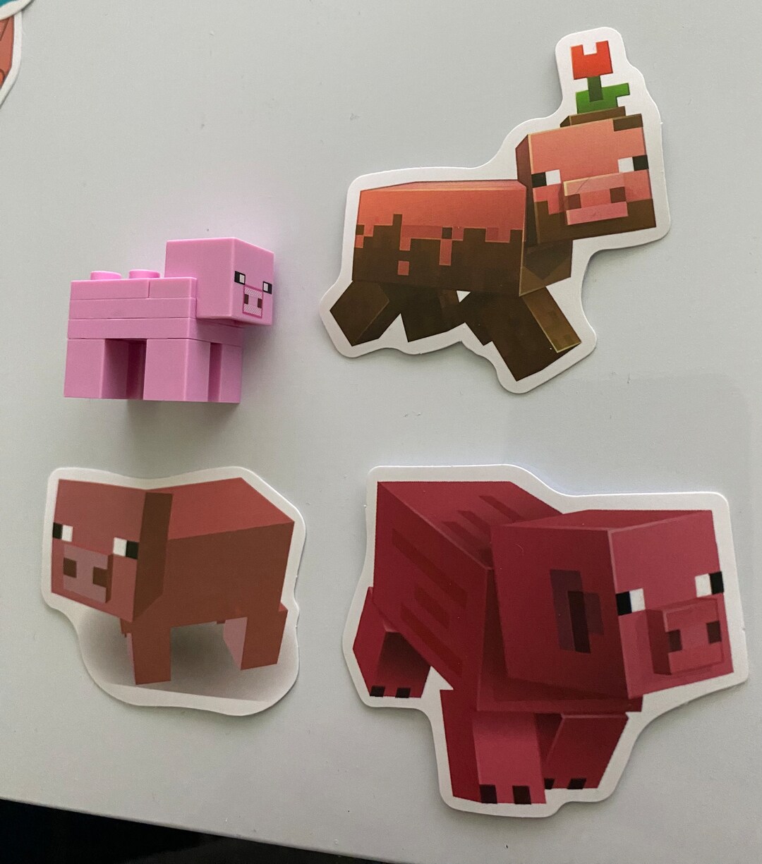 Minecraft Pig Minifigure and Stickers - Etsy