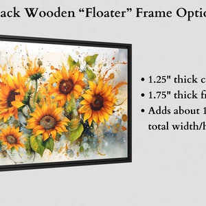 Watercolor Sunflowers Canvas Wall Art Print, Sunflower Decor, Flower ...