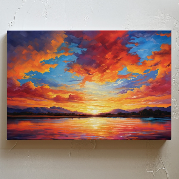 Lake Sunset - Etsy