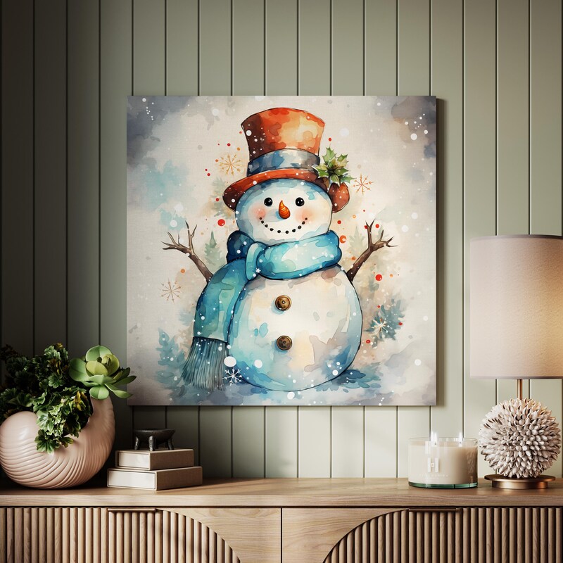 Snowman Painting - Etsy