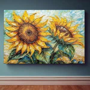 Sunflower Canvas - Etsy