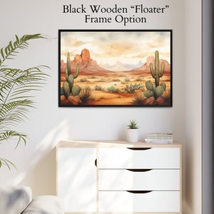 Watercolor Desert Landscape Canvas Wall Art Print, Desert Decor ...