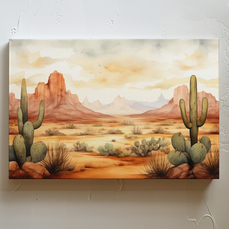 Desert Landscape Wall Art - Etsy