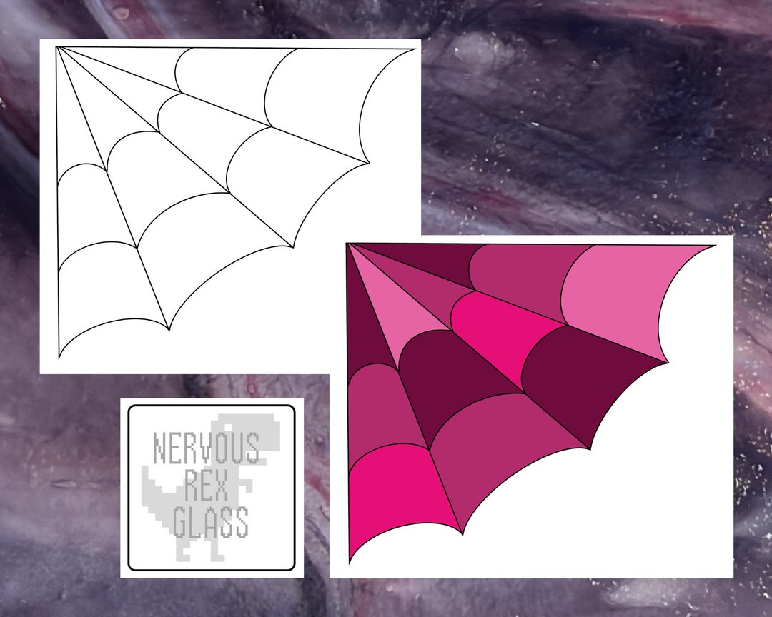 Stained Glass Spider Web Pattern 2 | DIGITAL PATTERN DOWNLOAD Hobby ...