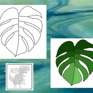 Stained Glass Monstera Leaf Pattern | DIGITAL PATTERN DOWNLOAD ...