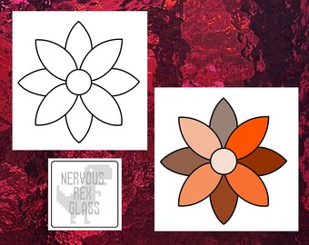 Stained Glass Quarter Flower Pattern DIGITAL PATTERN - Etsy