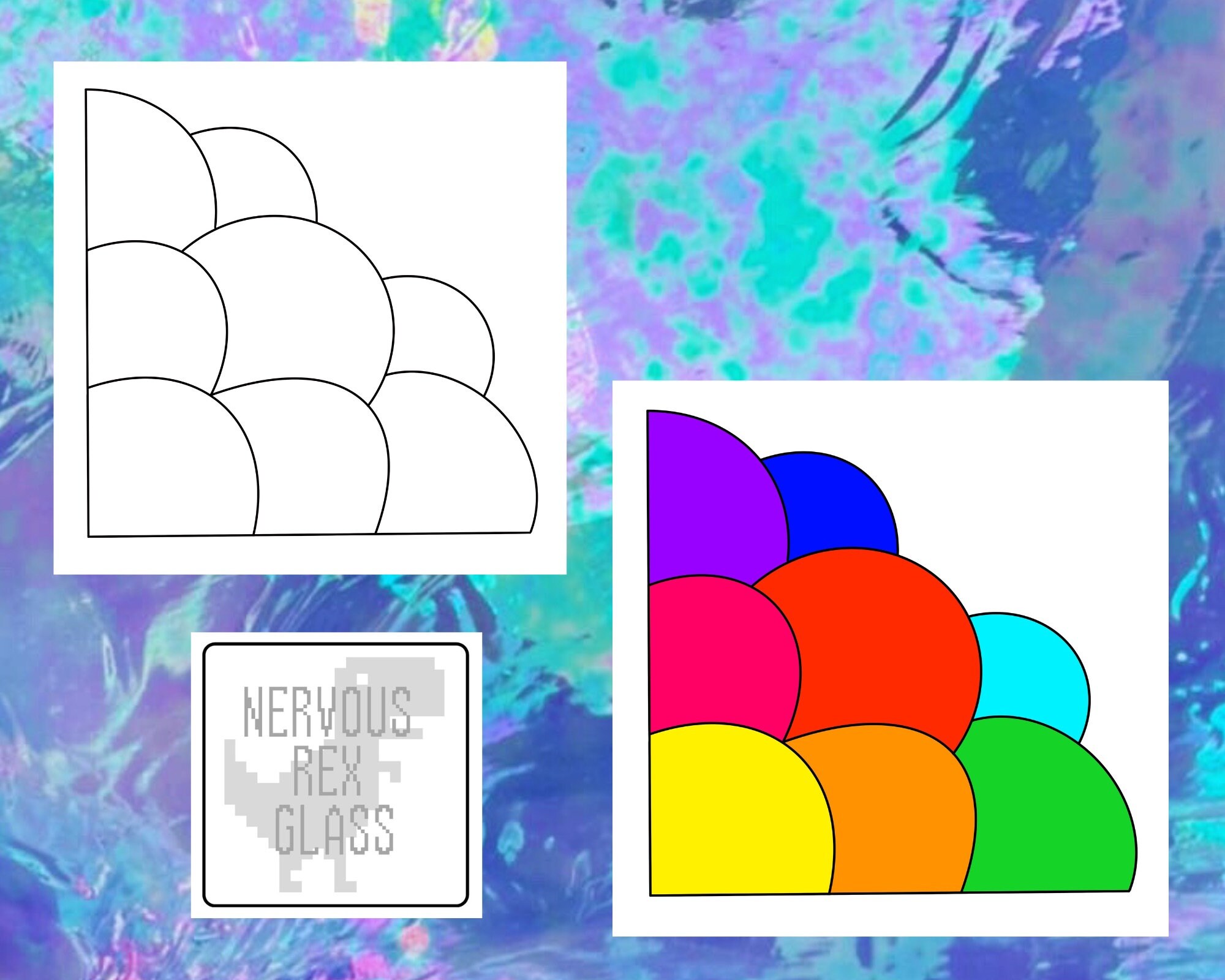 Stained Glass Quarter Bubble Pattern DIGITAL PATTERN - Etsy